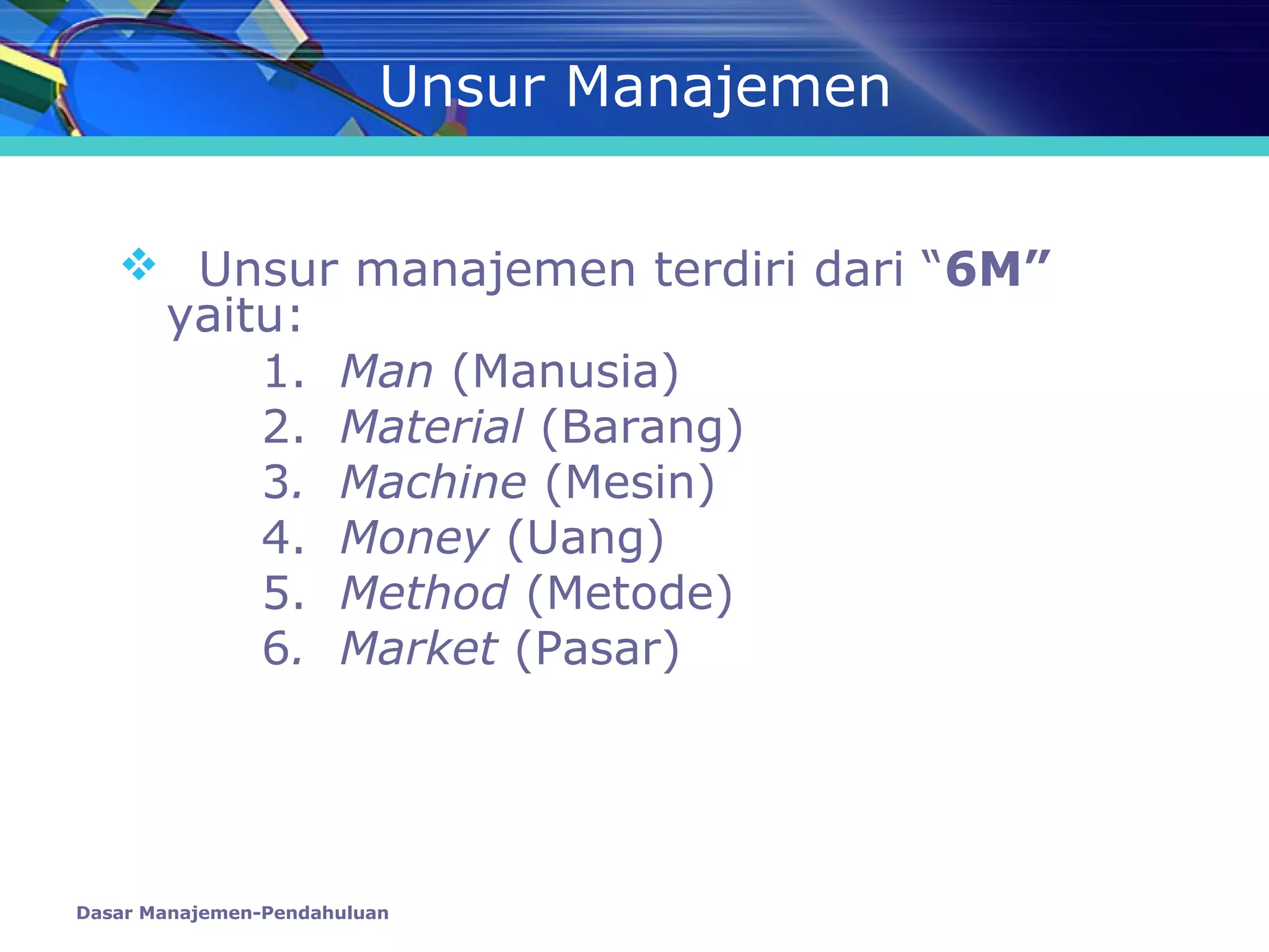 DASAR-DASAR MANAGEMEN | PPT