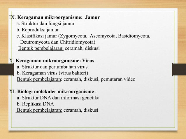 Dasar dasar mikrobiologi pertanian universitas | PPT