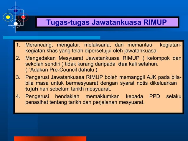 Dasar Pelaksanaan Rimup 2008 | PPT