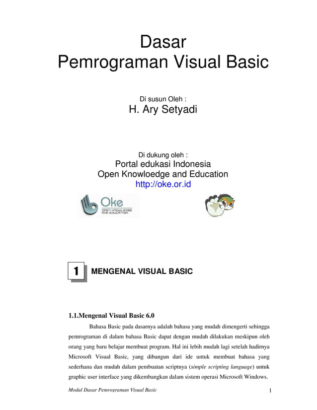 Dasar pemrograman-visual-basic1 | PDF
