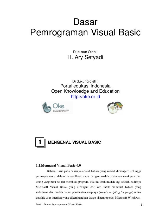 Dasar Pemrograman Visual Basic1