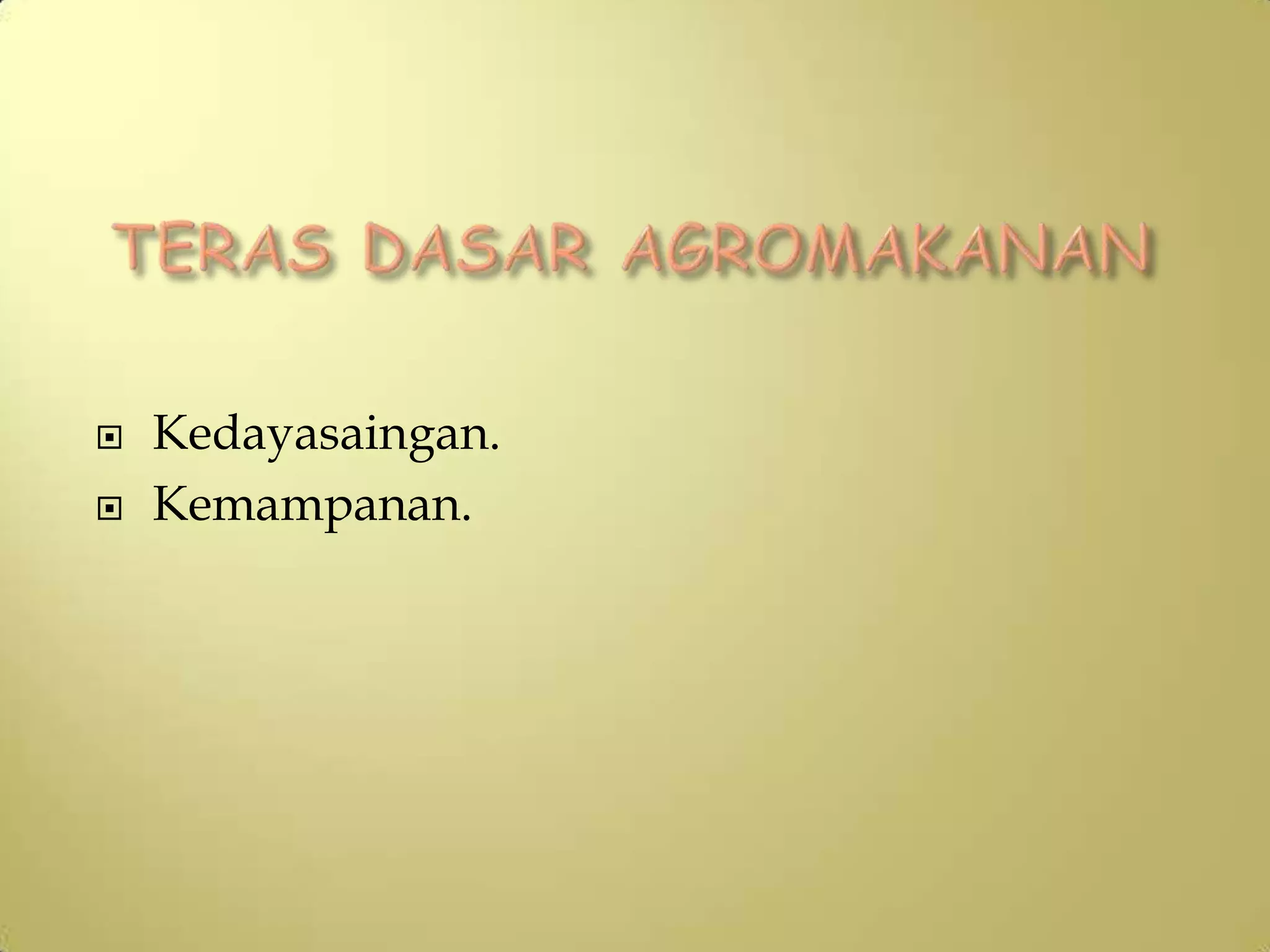 Dasar Agromakanan & Dasar Jaminan Bekalan Makanan | PPTX