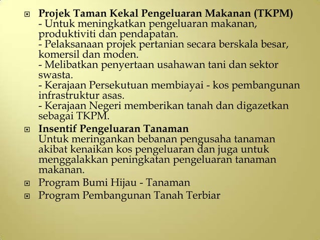 Dasar Agromakanan & Dasar Jaminan Bekalan Makanan | PPTX