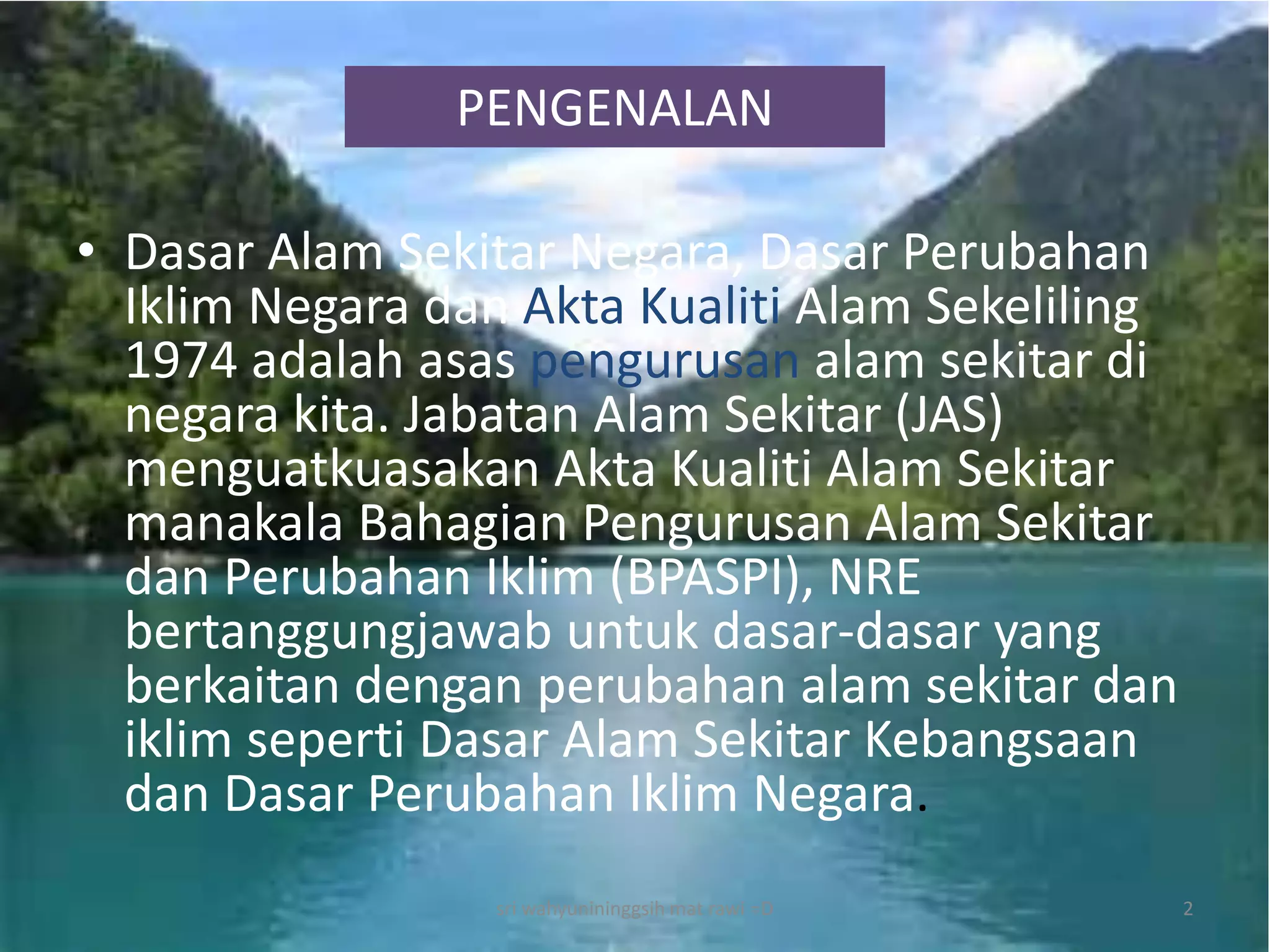 Dasar Alam Sekitar | PPTX