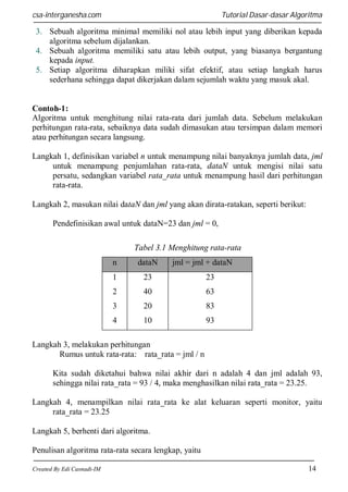 Dasar Algoritma | PDF