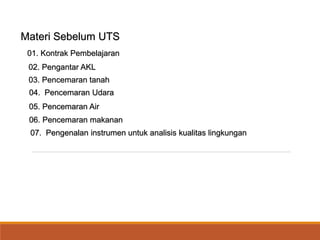 Dasar Analisis Kualitas Lingkungan 1.ppt