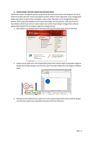 Animasi Dasar Menggunakan Macromedia Flash 8 | PDF