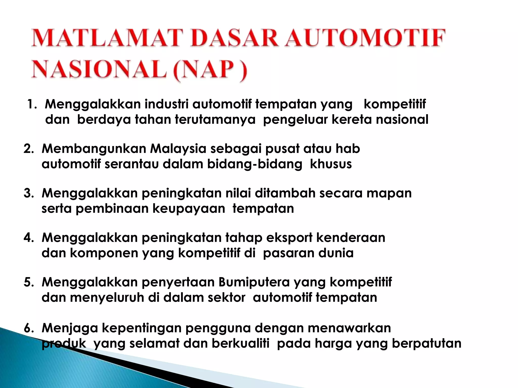 Dasar automotif nasional(nap) | PPTX