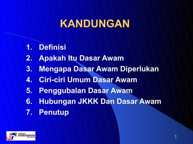 Dasar awam | PPT