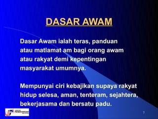 Dasar awam | PPT