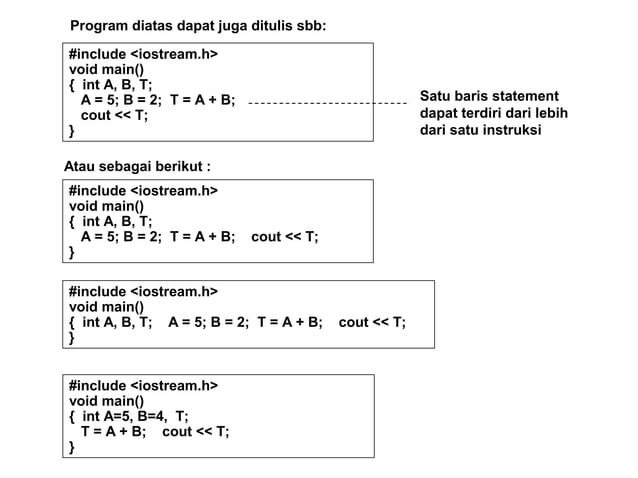 Dasar c++ input, proses, output | PPT