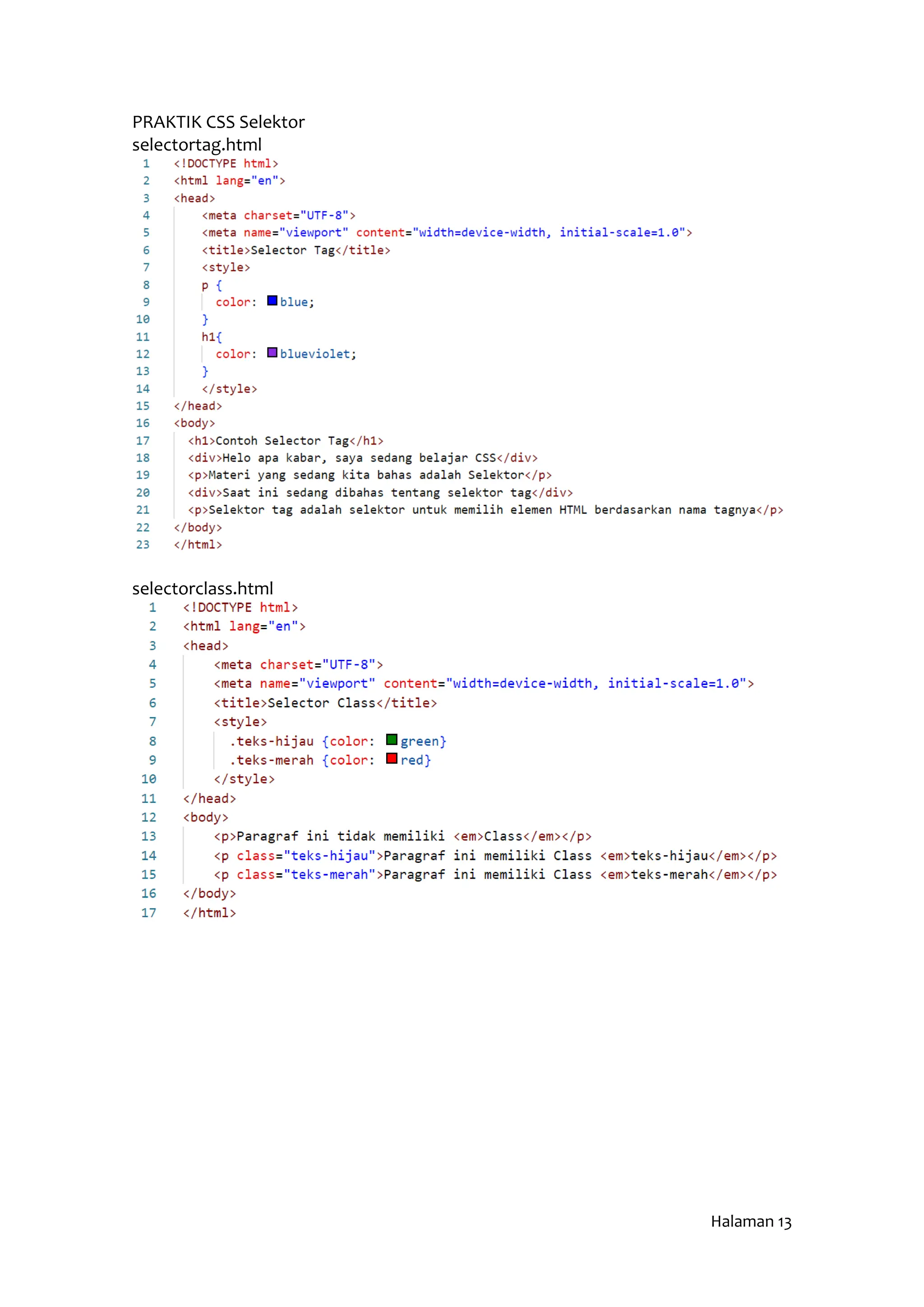 Modul Pembelajaran dasar dasar PPLG Pemrograman web | PDF