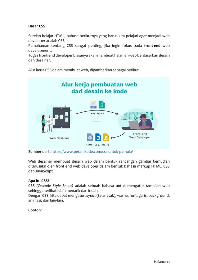 Modul Pembelajaran dasar dasar PPLG Pemrograman web | PDF