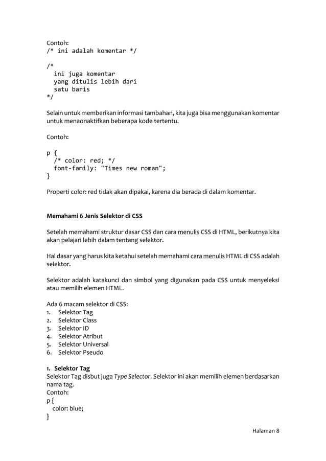Modul Pembelajaran dasar dasar PPLG Pemrograman web | PDF