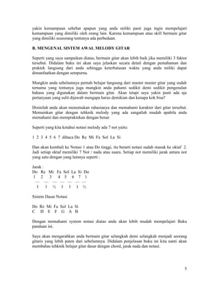 Dasar dasar bermain gitar | PDF