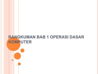 Dasar dasar komputer | PPTX