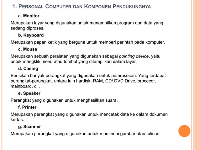 Dasar dasar komputer | PPTX