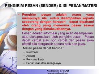 DASAR DASAR KOMUNIKASI Farmasi dan umum yang dilakukan | PPT