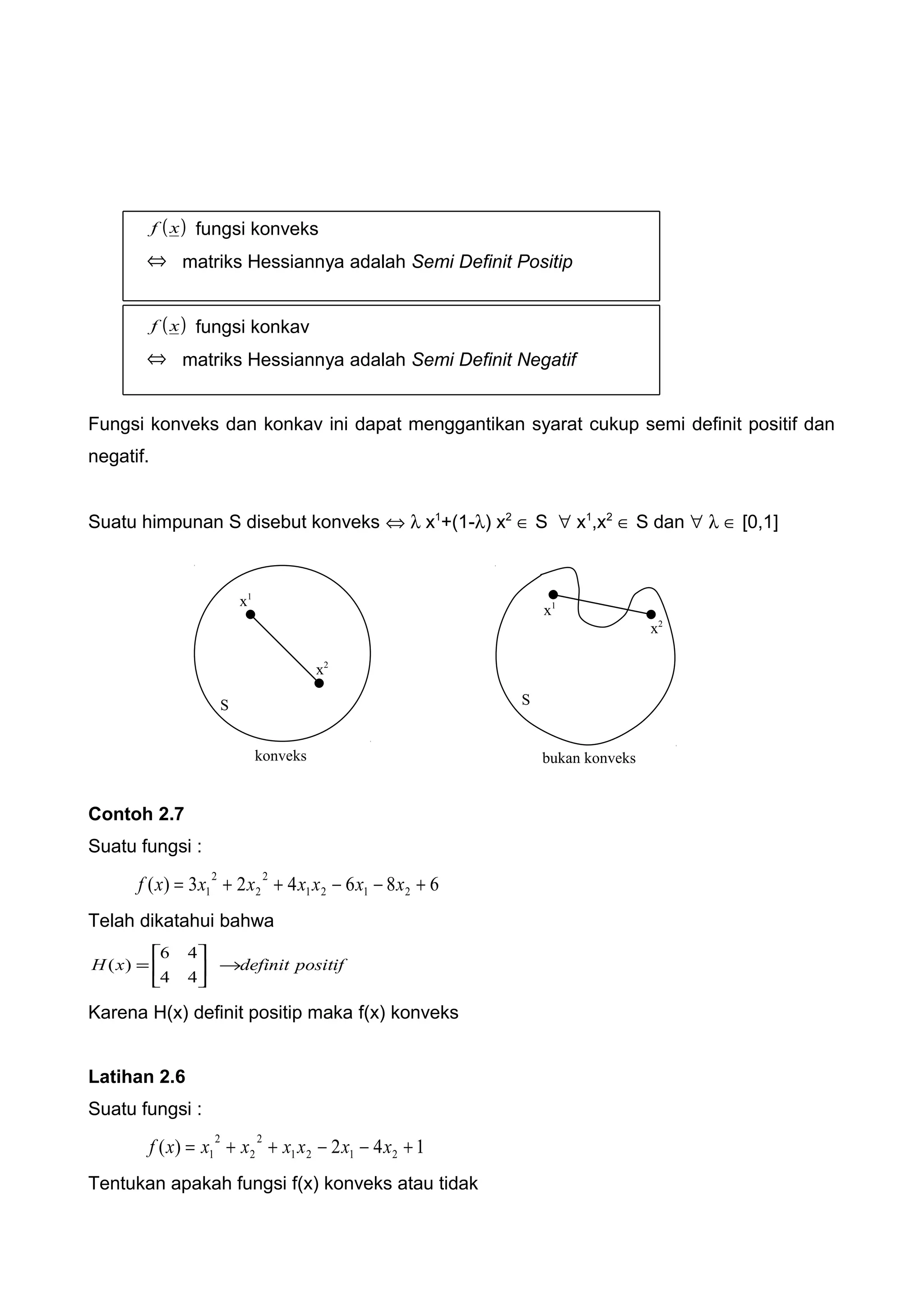 Dasar dasar matematika teknik optimasi (matrix hessian) | DOC