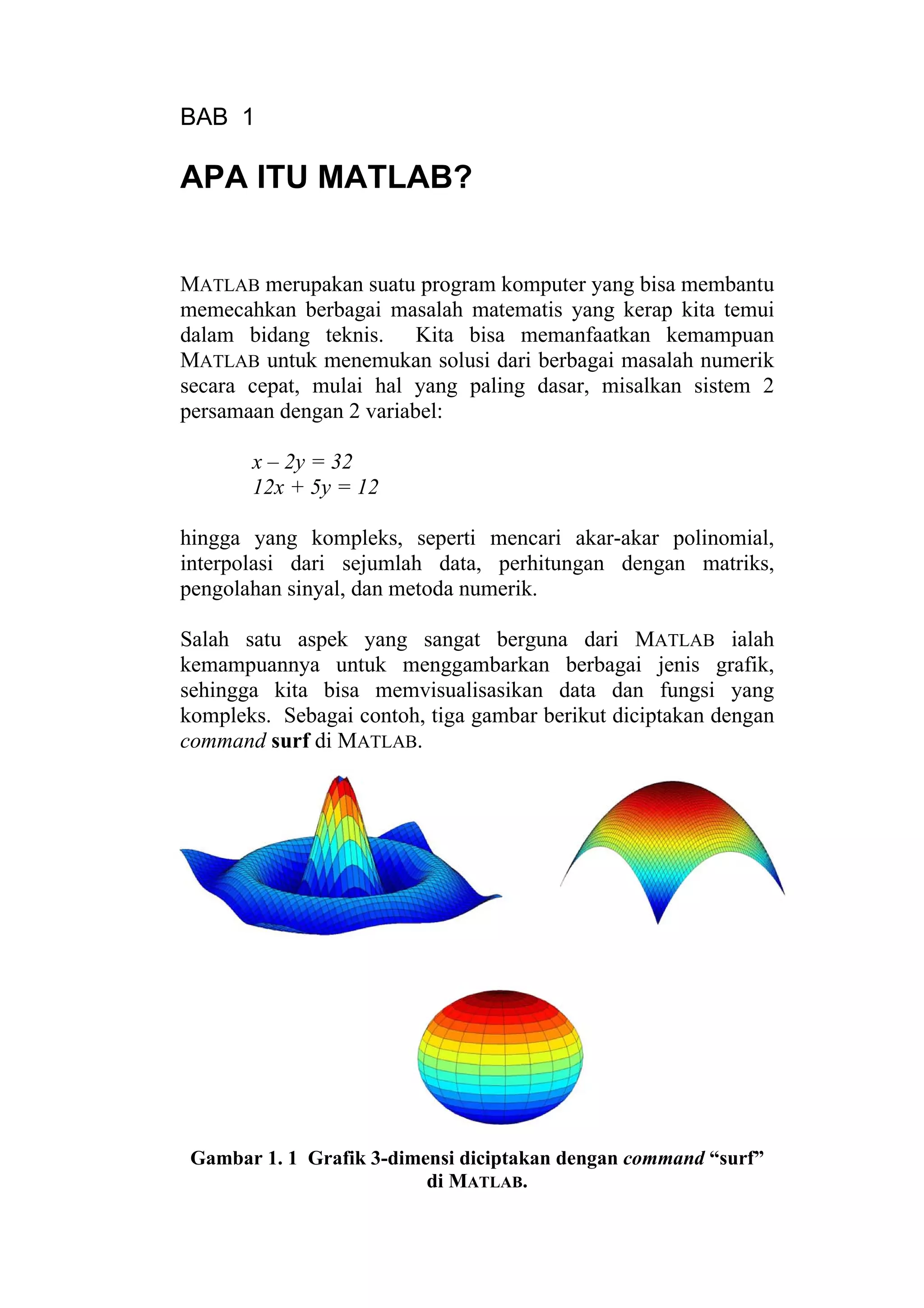 Dasar dasar matlab | PDF