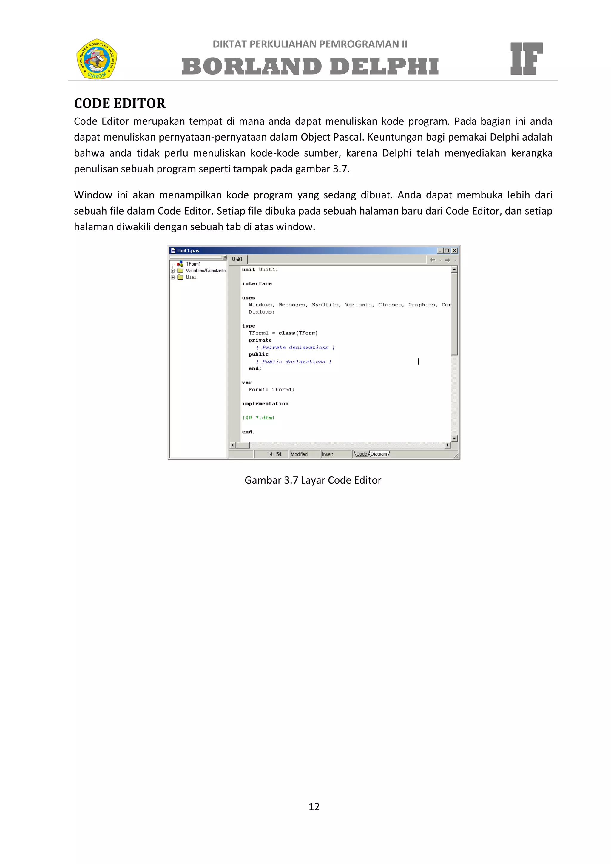 Dasar dasar pemograman_delphi | PDF