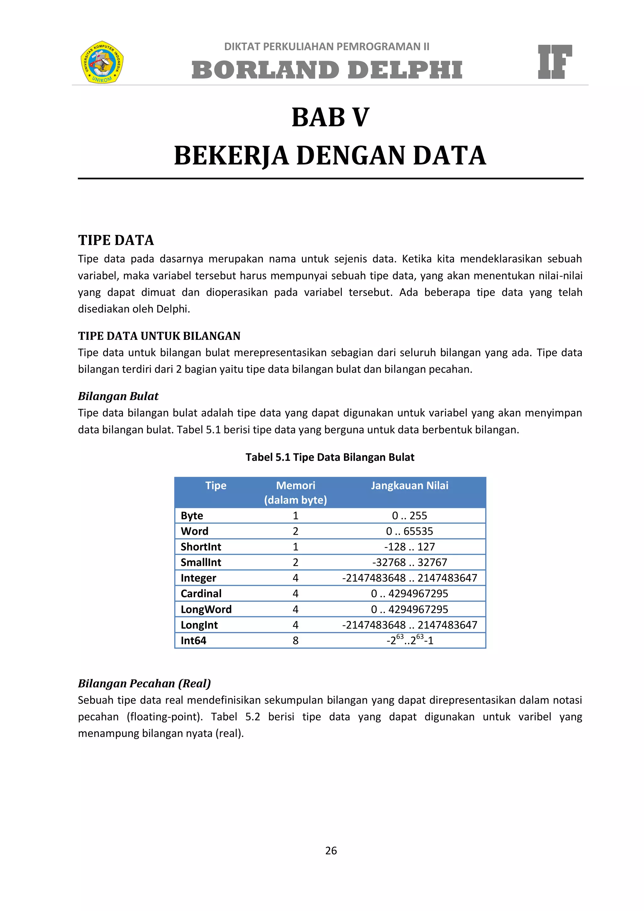 Dasar dasar pemograman_delphi | PDF