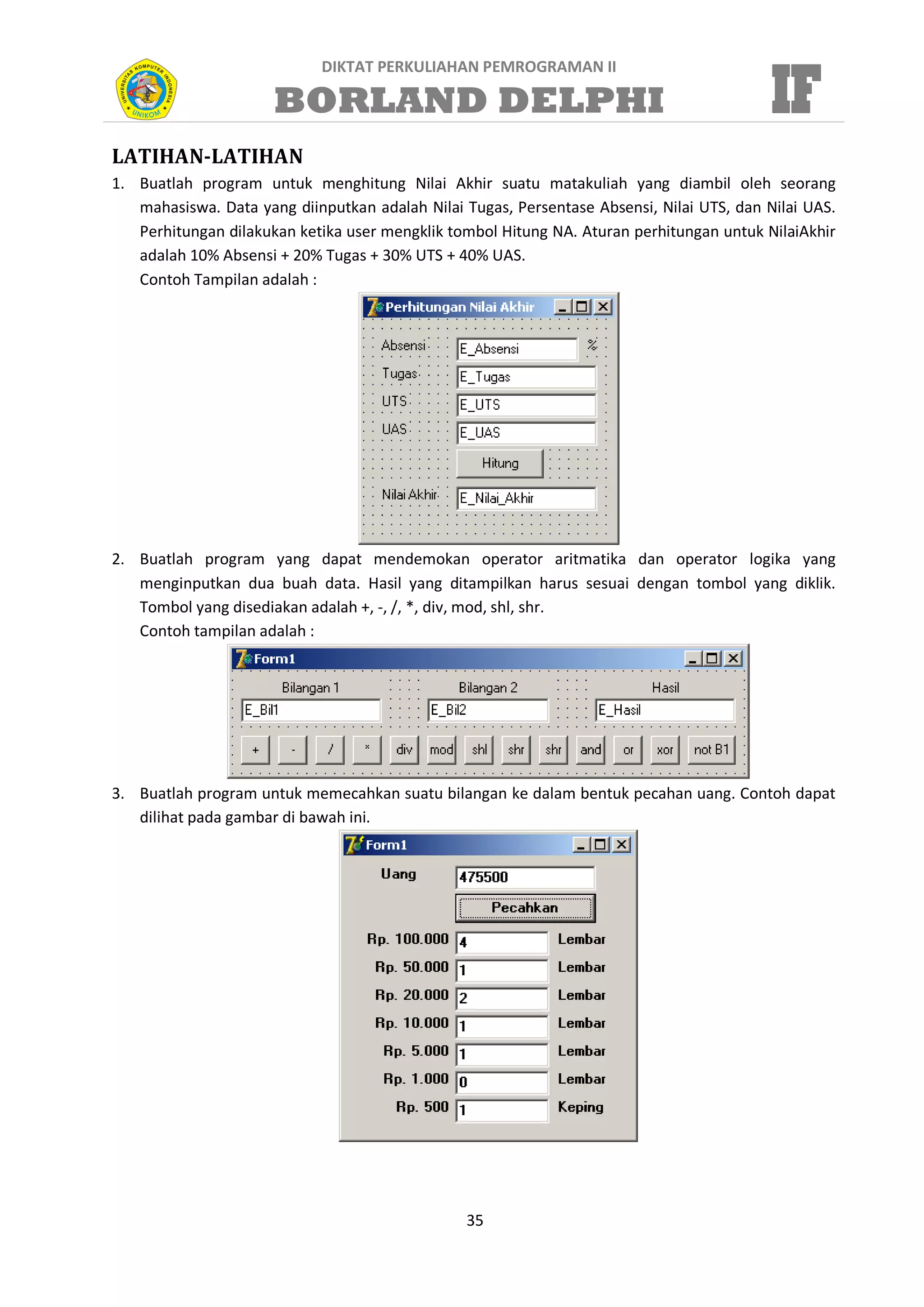 Dasar dasar pemograman_delphi | PDF