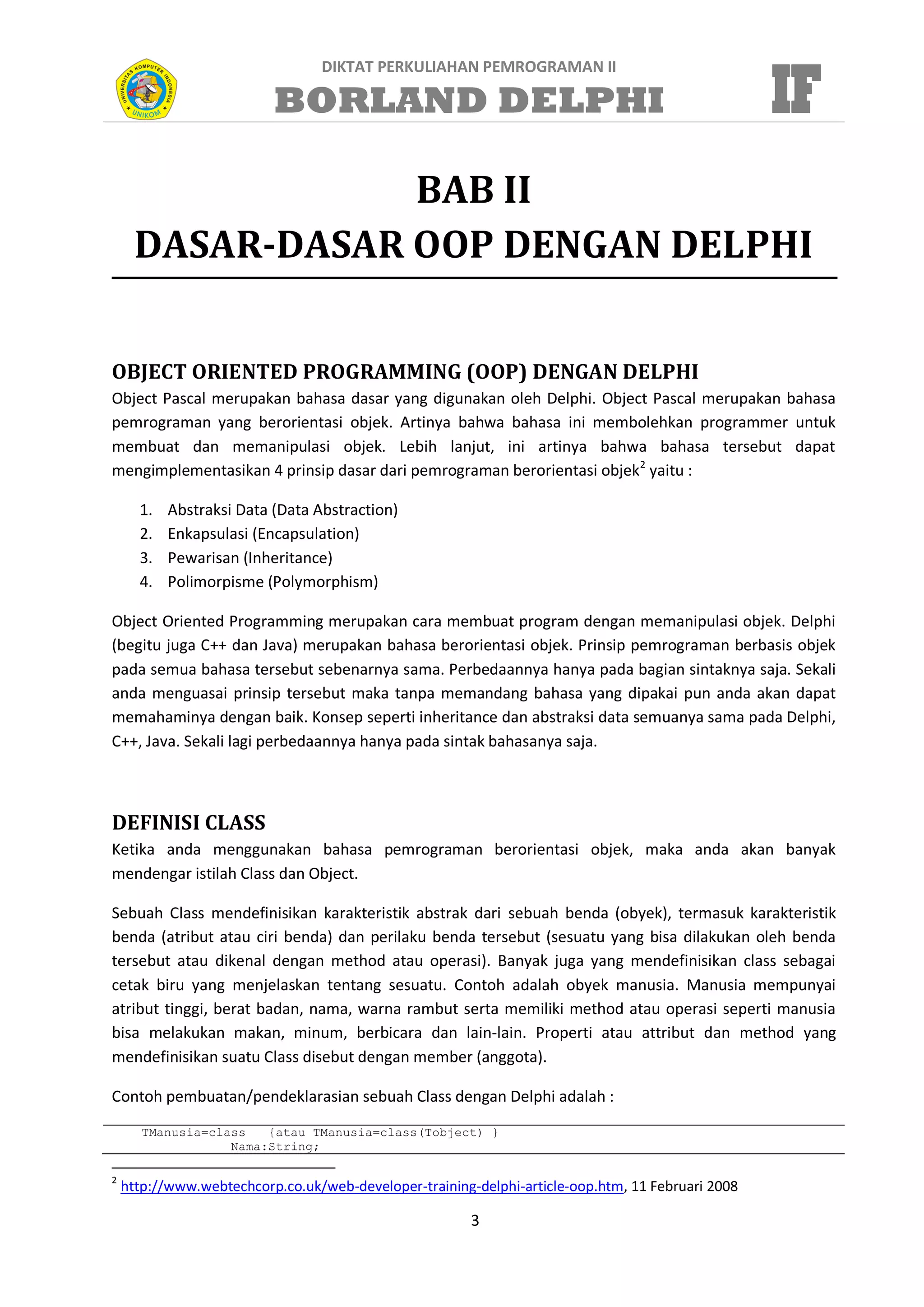 Dasar dasar pemograman_delphi | PDF