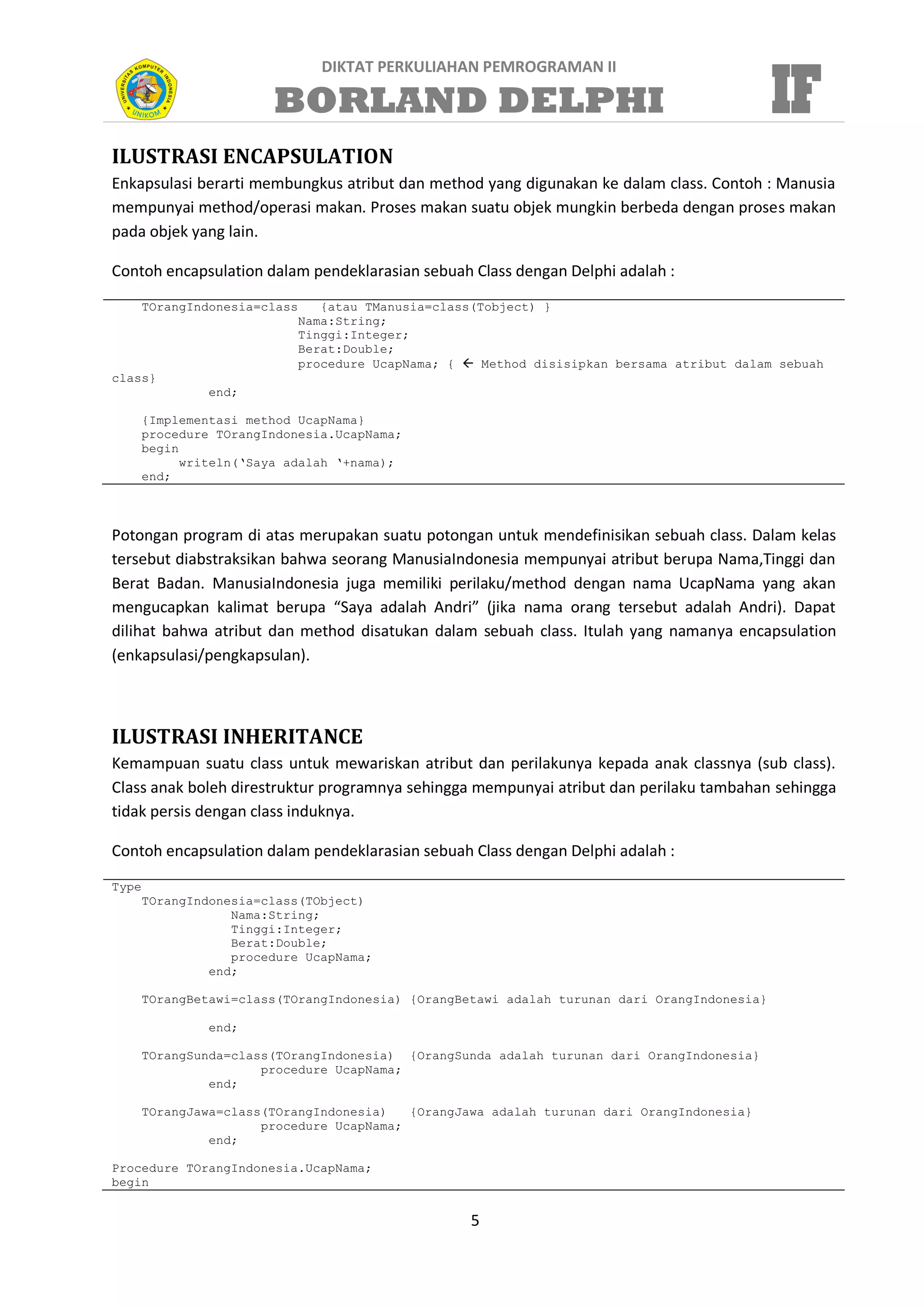 Dasar dasar pemograman_delphi | PDF