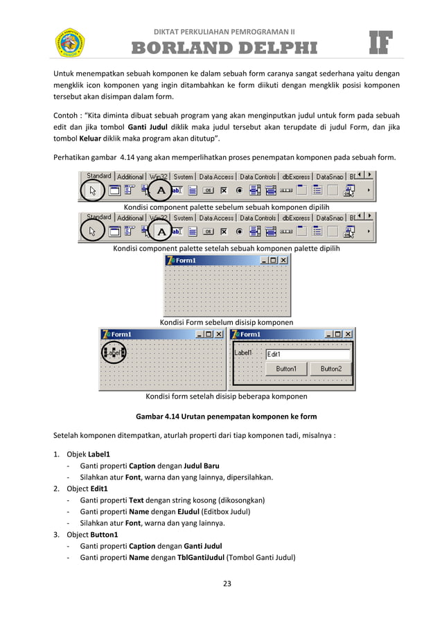 Dasar dasar pemograman_delphi | PDF