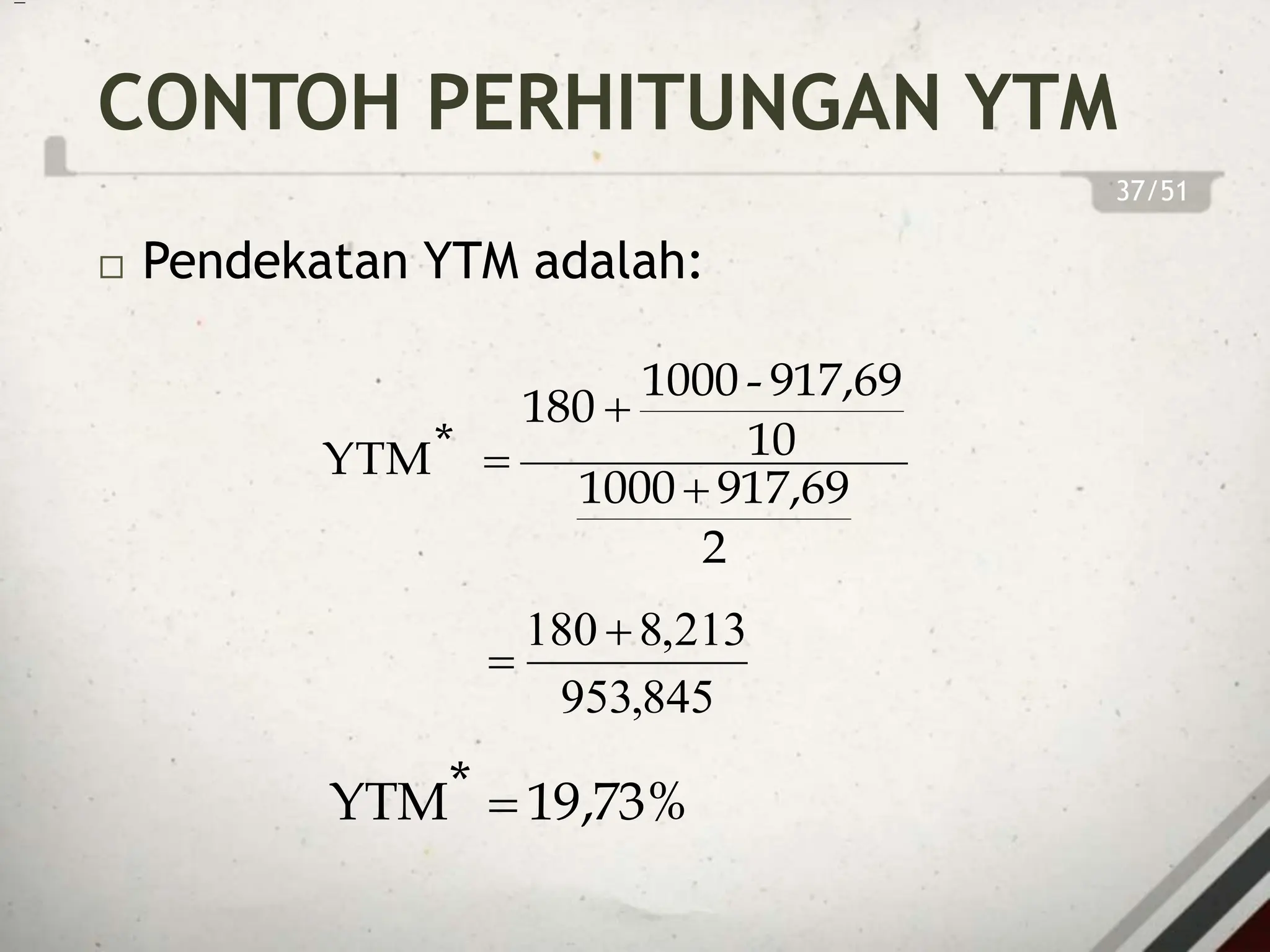 dasar dasar penilaaian obligasi dan YTM manajemen keuangan IKBP.ppt