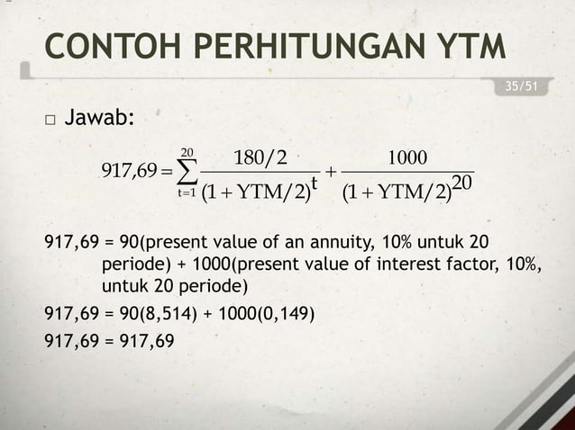 dasar dasar penilaaian obligasi dan YTM manajemen keuangan IKBP.ppt