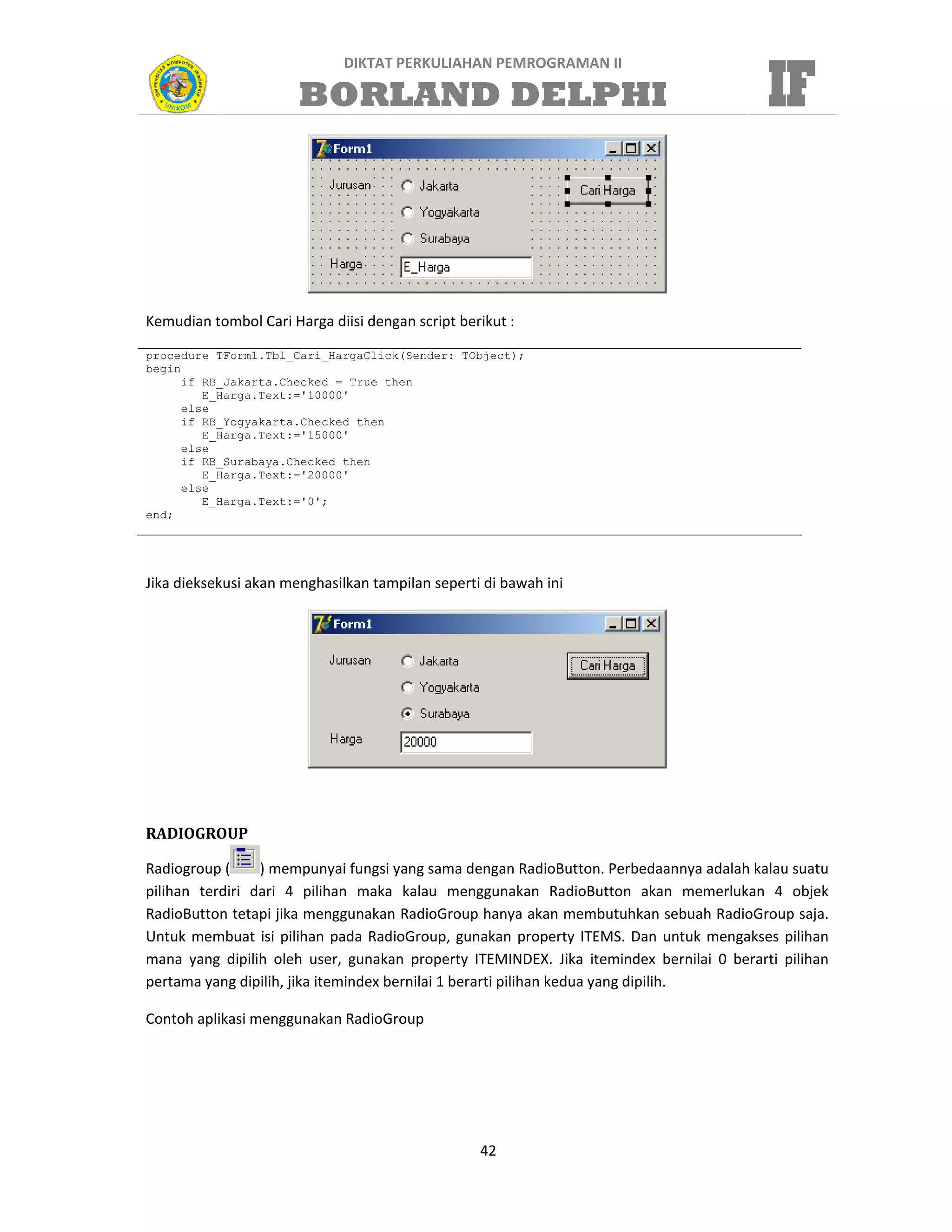 Dasar dasar percabangan_delphi | PDF