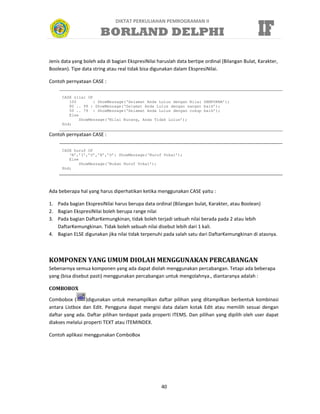 Dasar dasar percabangan_delphi | PDF