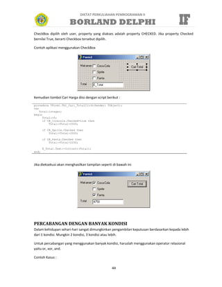 Dasar dasar percabangan_delphi | PDF