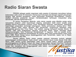 DASAR_DASAR_ SEJARAH SIARAN_RADIO DI INDONESIA | PPT