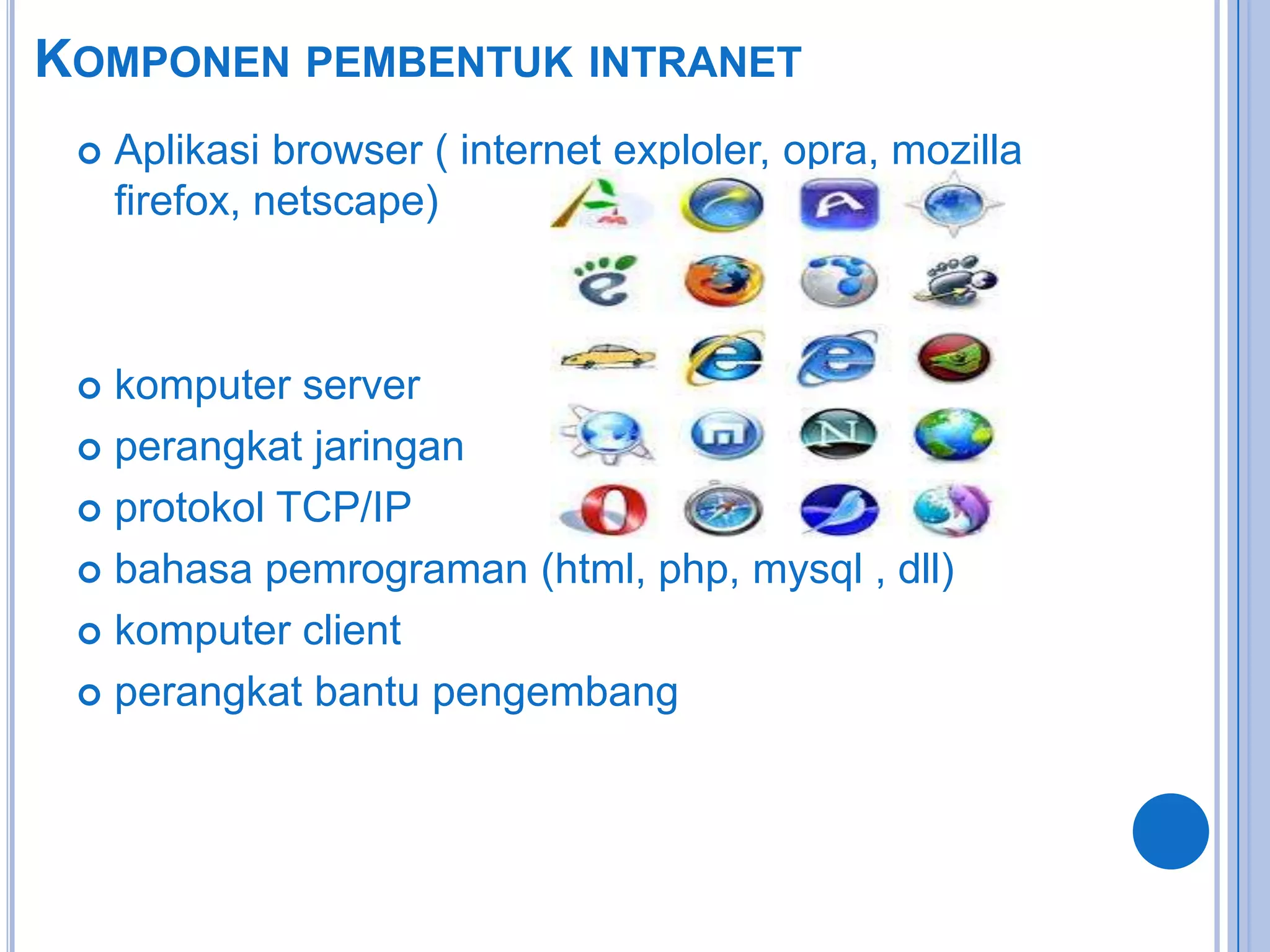Dasar dasar sistem jaringan di internet dan intranet | PPTX