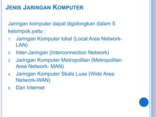 Dasar dasar sistem jaringan di internet dan intranet | PPTX