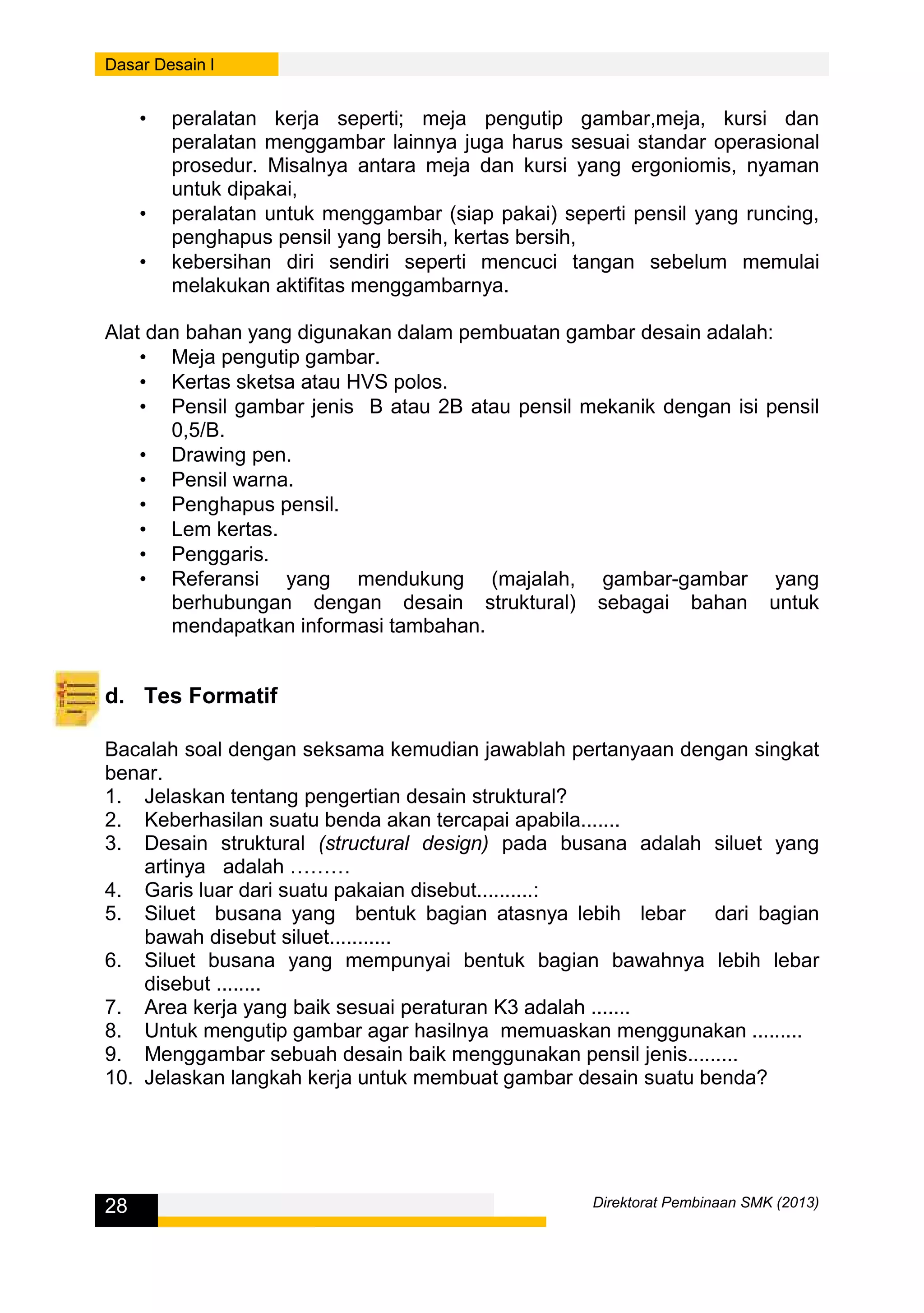 Dasar desain X TATA BUSANA | PDF