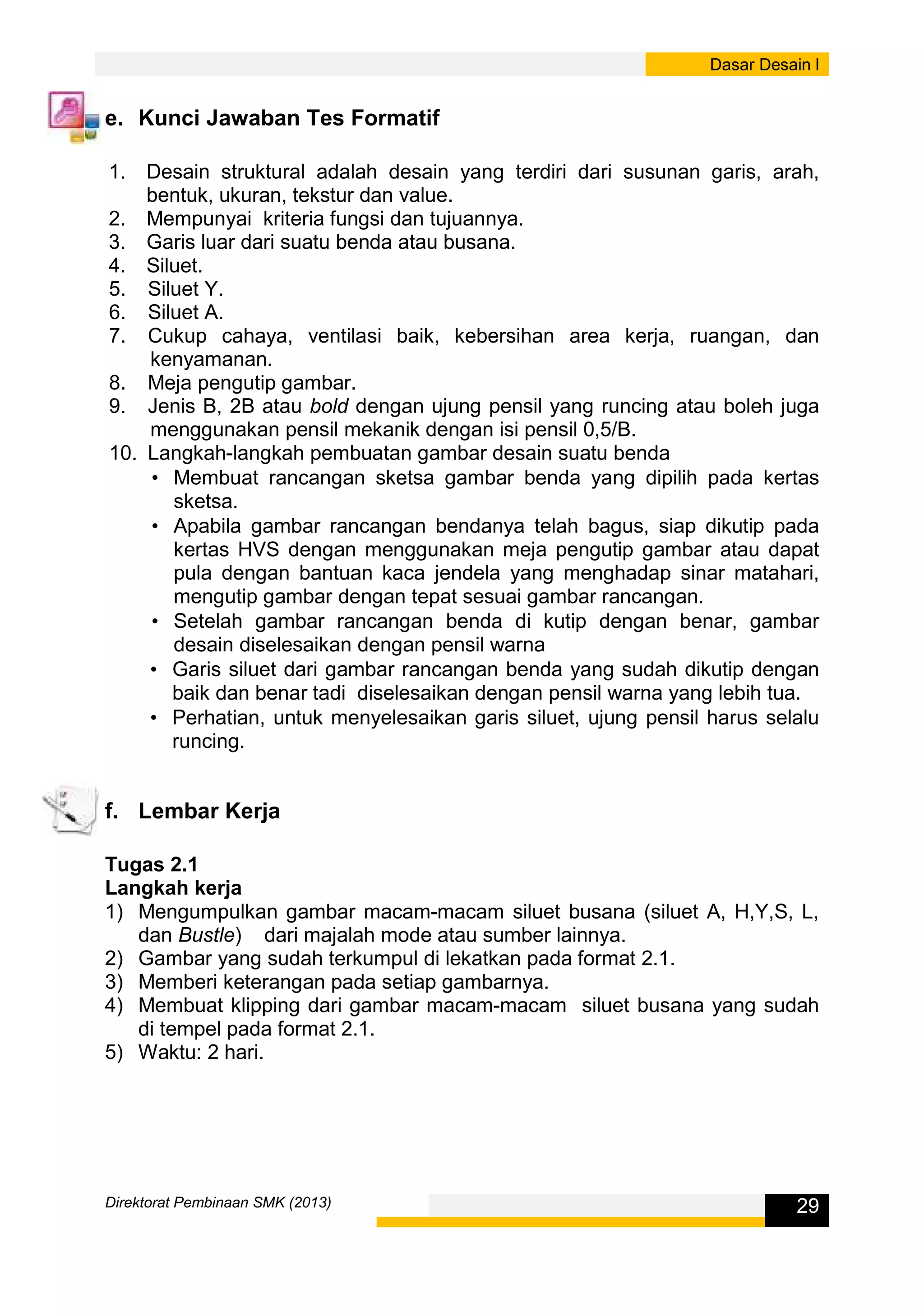 Dasar desain X TATA BUSANA | PDF