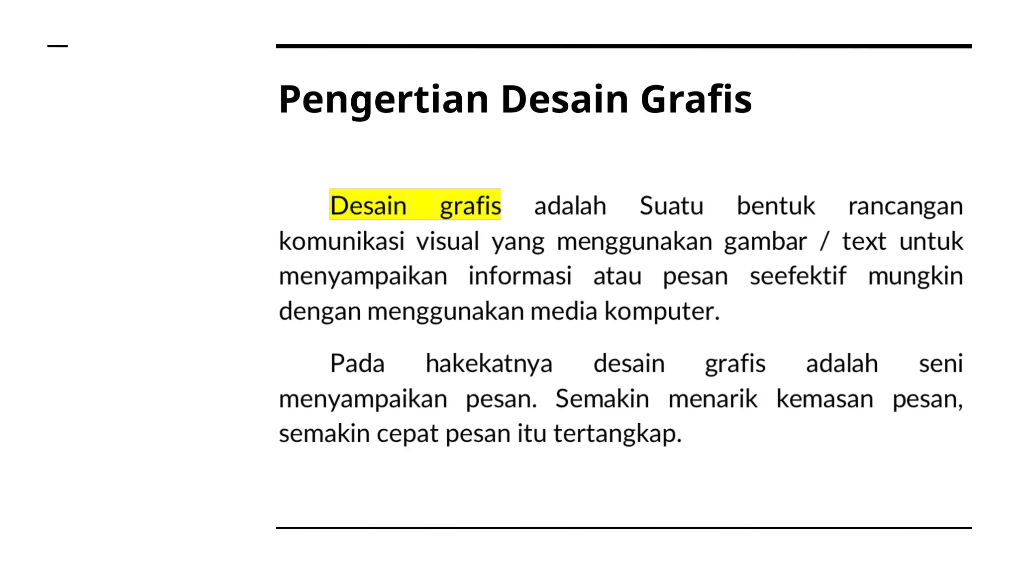Materi dasar dasar desain grafis untuk kelas x pertemuan 1 | PPT