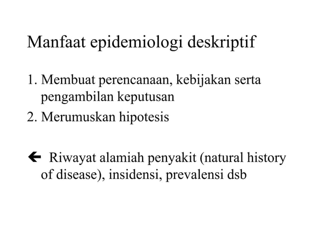 Dasar epidemiologi | PPT