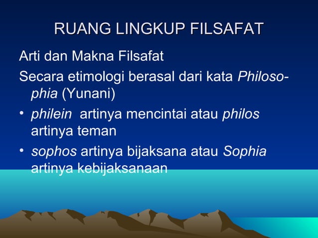 Dasar filsafat (1) | PPT