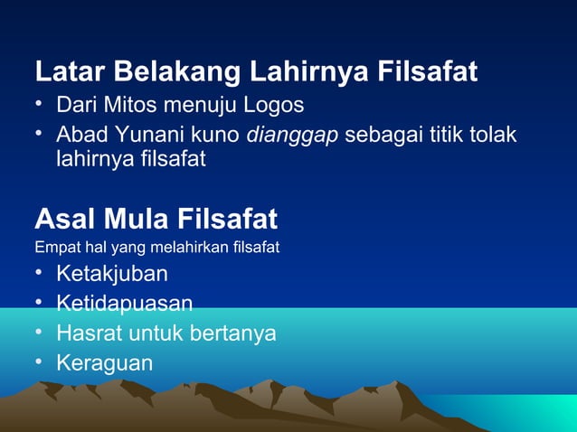 Dasar filsafat (1) | PPT