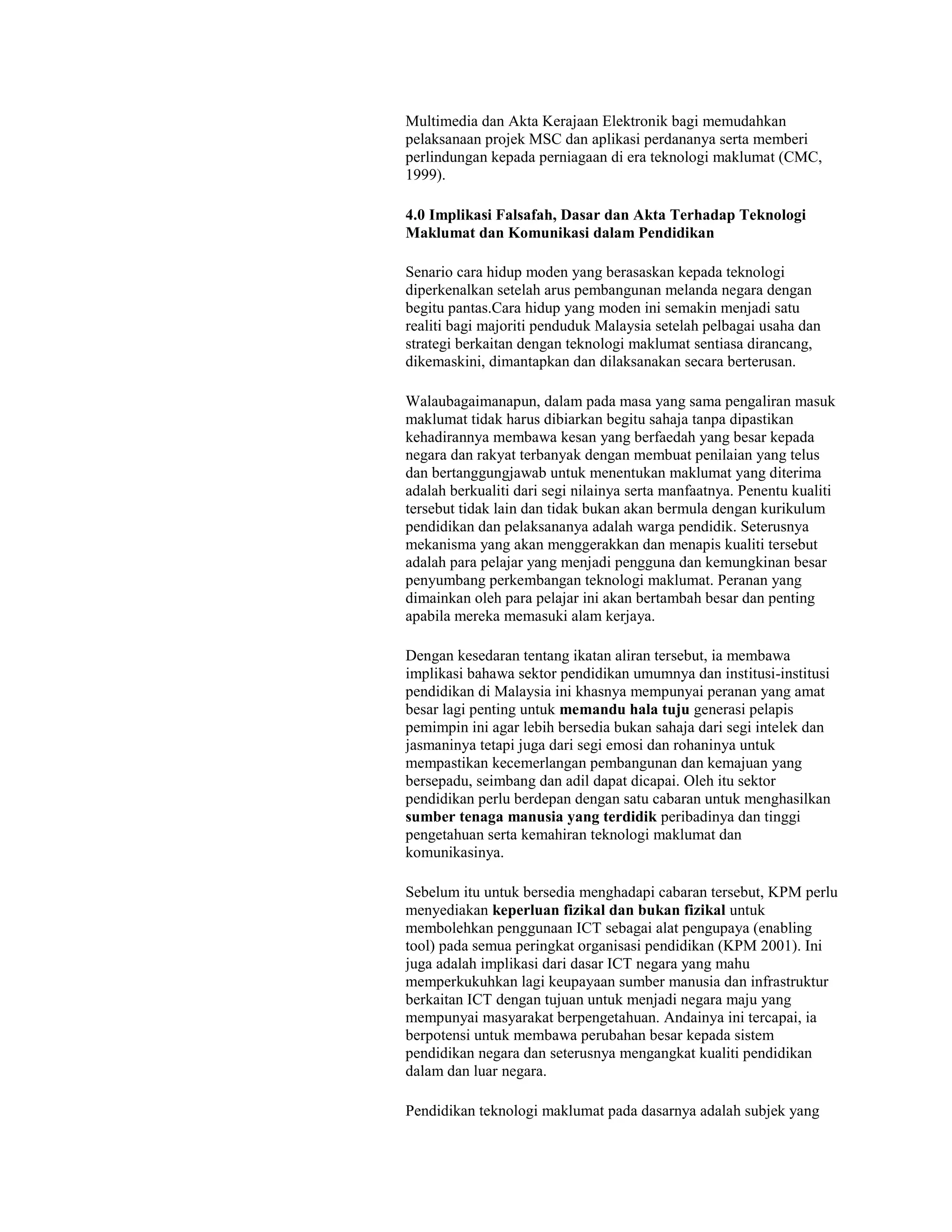 Dasar ict negara oleh abdul murad abd hamid | DOCX