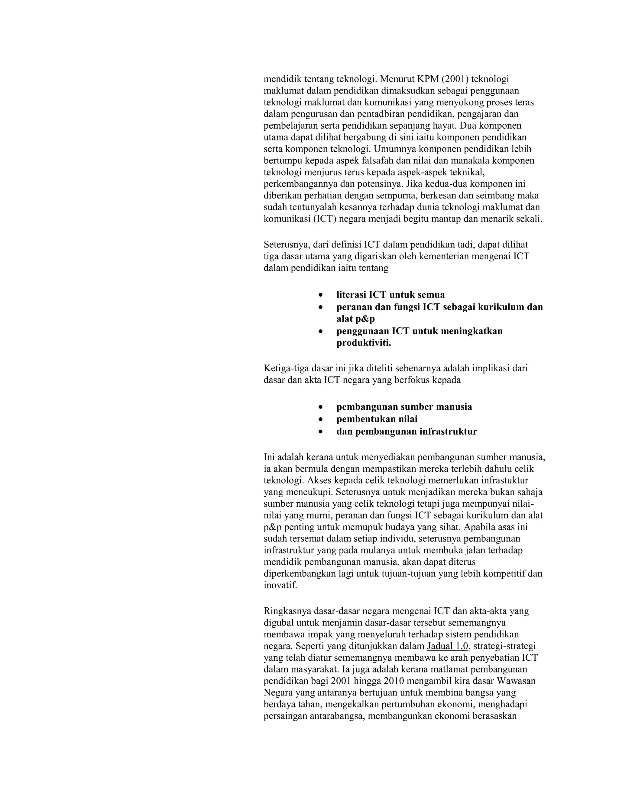 Dasar ict negara oleh abdul murad abd hamid | DOCX