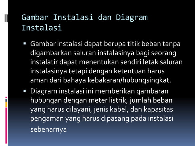 Dasar instalasi listrik | PPT