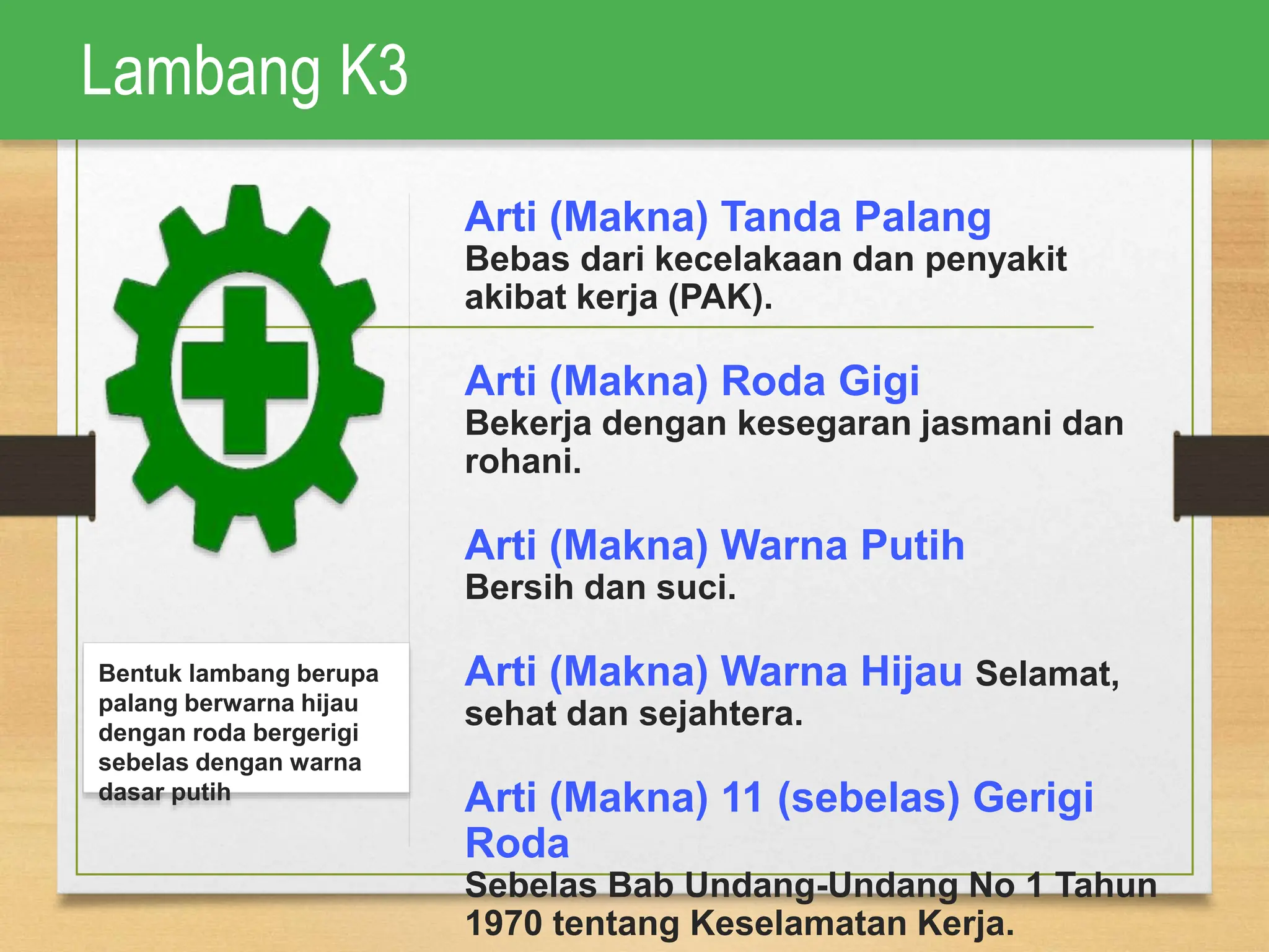 DASAR-DASAR KESELAMATAN DAN KESEHATAN KERJA | PPT