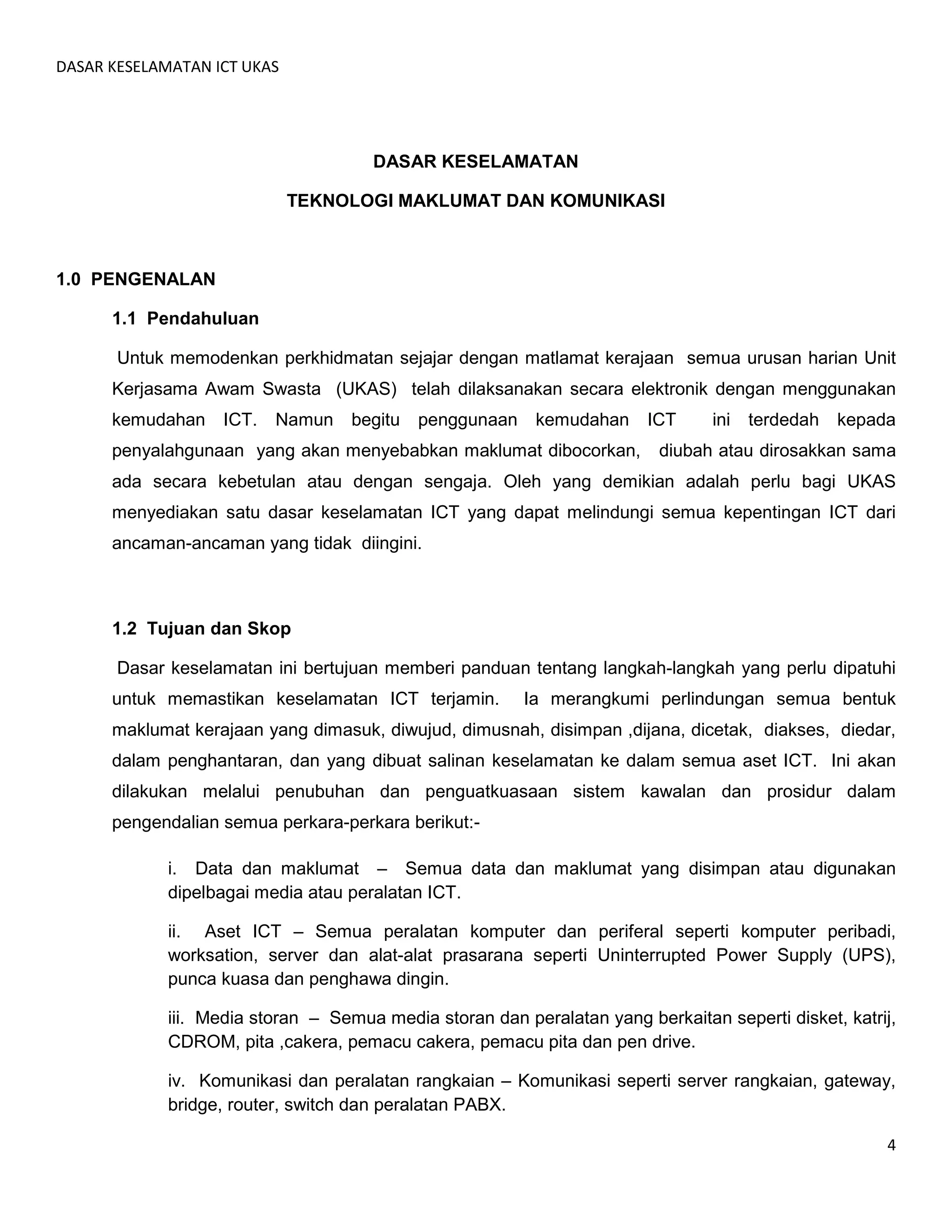 Dasar keselamatan ict_ukas | PDF