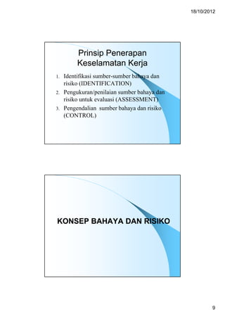 Dasar keselamatan kerja & pencegahan kecelakaan kerja | PDF